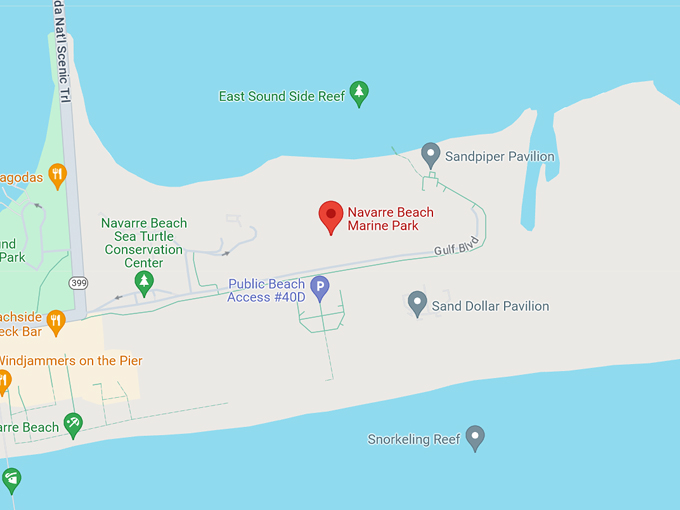 navarre beach marine sanctuary 10 map