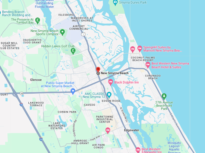 new smyrna beach 10 map