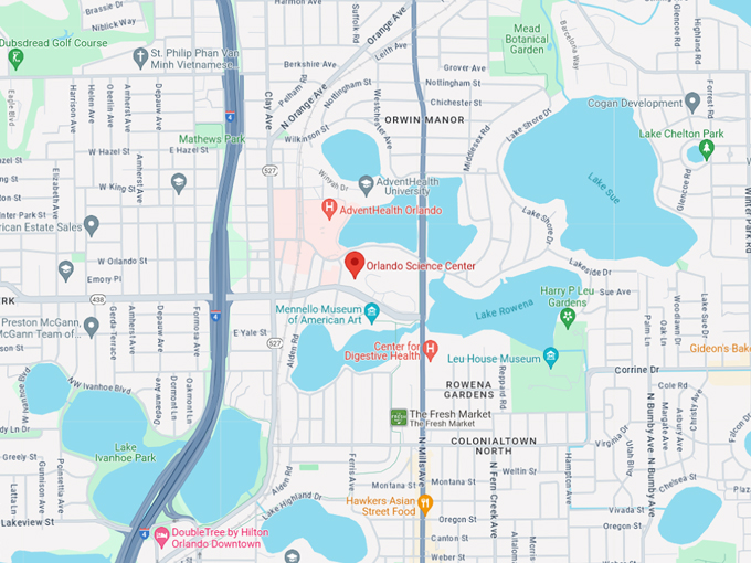 orlando science center 10 map