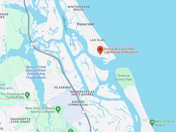 ponce de leon inlet lighthouse 10 map