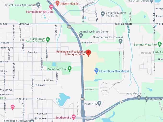 renningers antique center farmers flea market 10 map