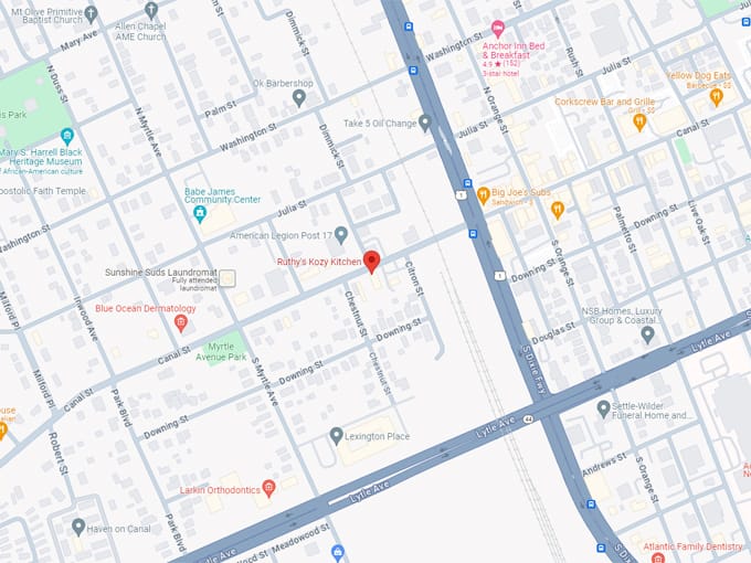 ruthys kozy kitchen map