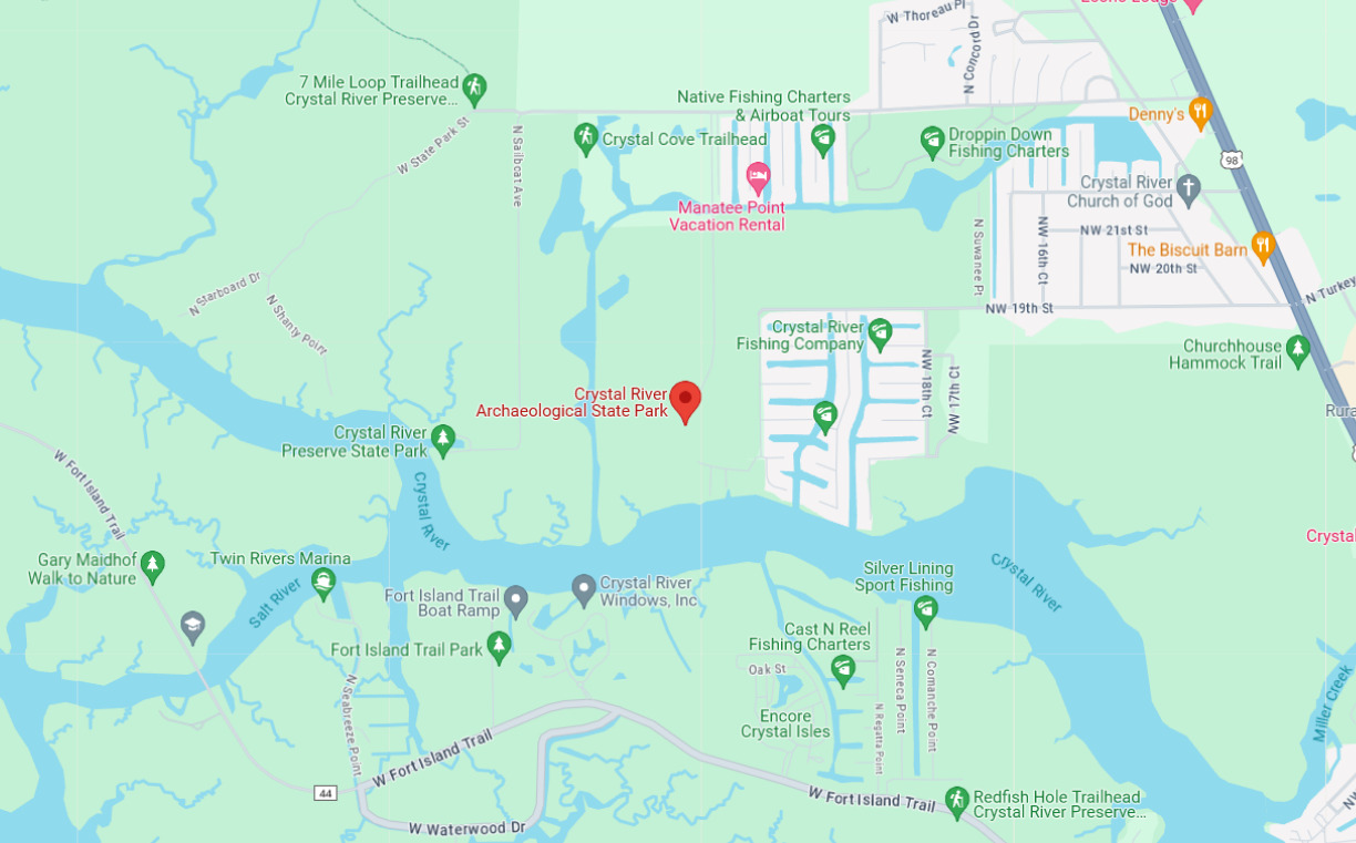 screenshot of the location of the park taken from google maps