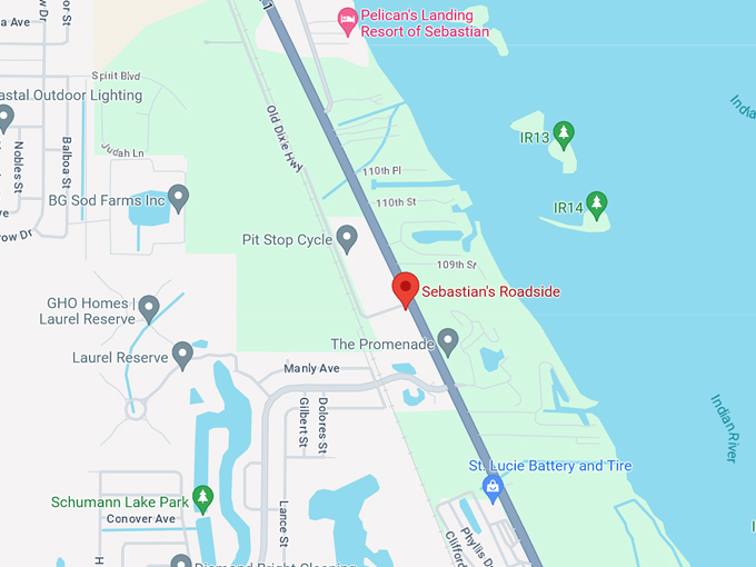 sebastians roadside restaurant 10 map