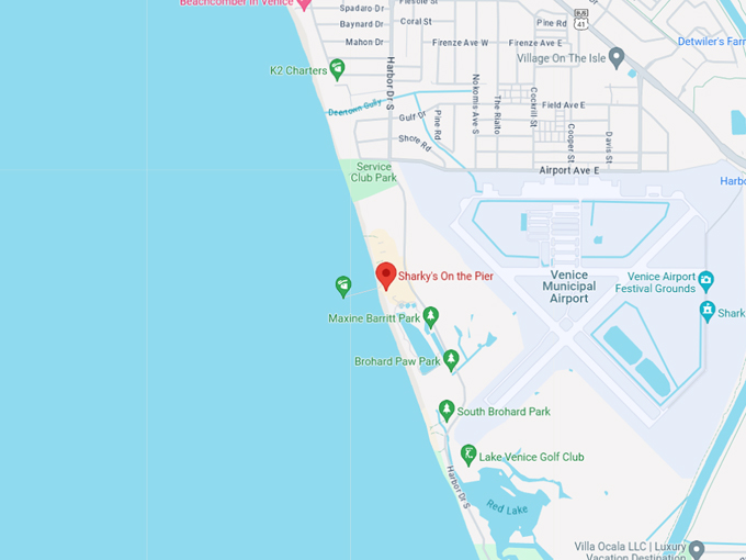sharkys on the pier 10 map