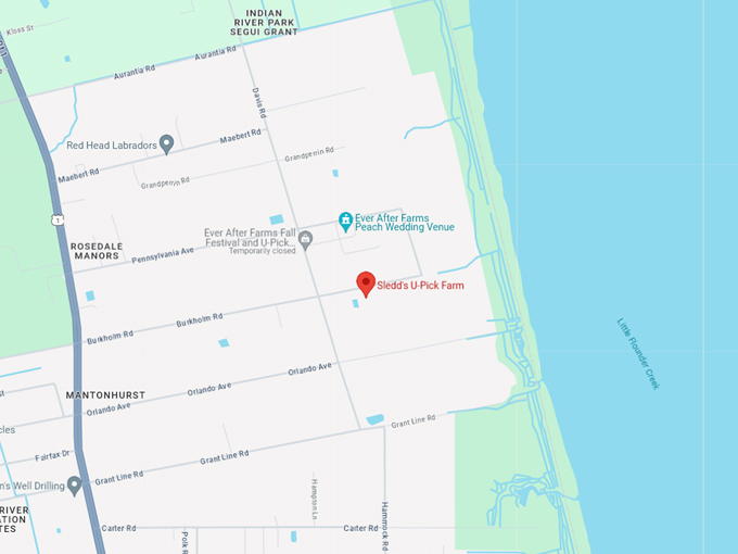 sledds u pick farm 10 map
