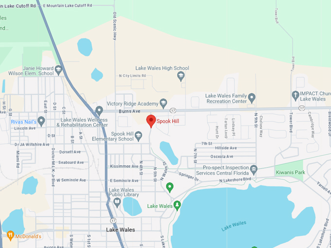 spook hill road 10 map