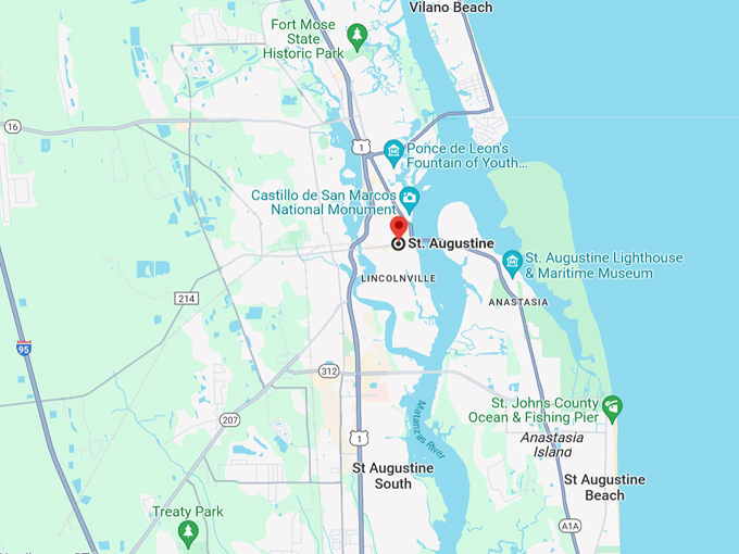 st. augustine 10 map