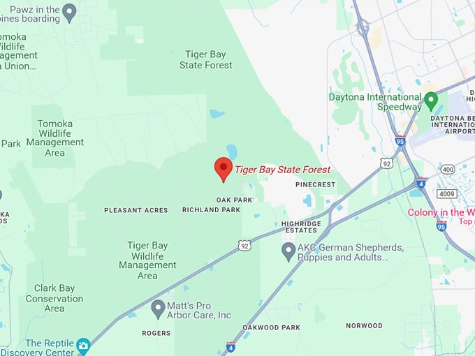 tiger bay state forest 10 map