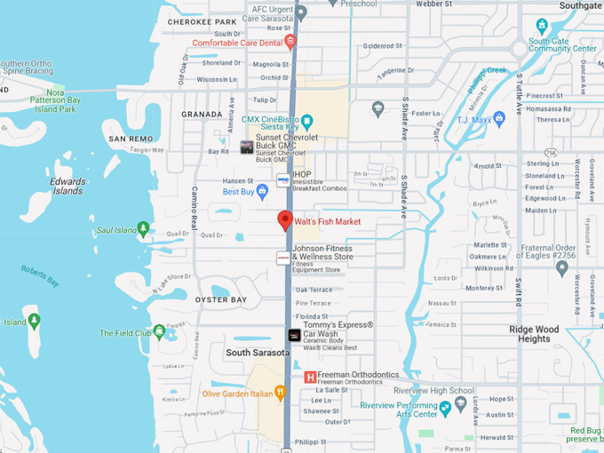 walts fish market map