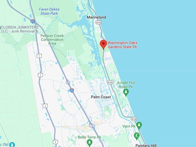 washington oaks gardens state park 10 map