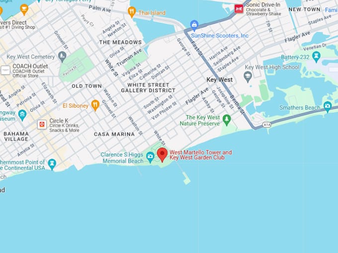 west martello tower and key west garden club 10 map