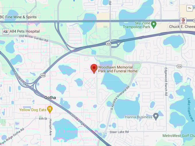 woodlawn memorial park 10 map
