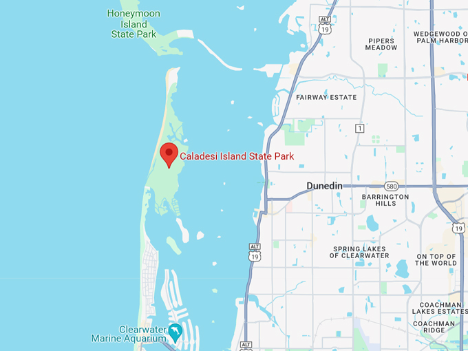 caladesi island florida map