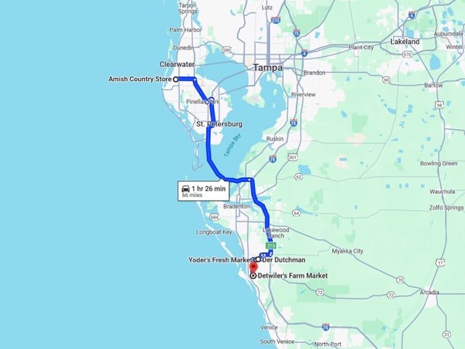 charming amish bakeries florida map