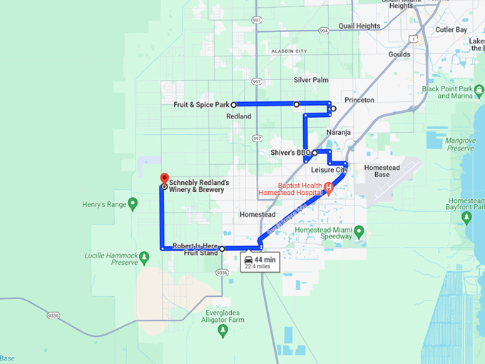 Florida Rural Road Trip 10 Map