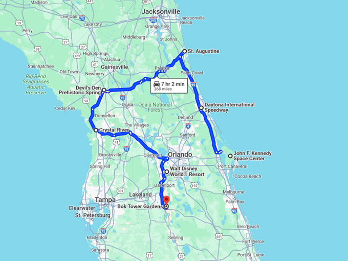 iconic florida landmarks 10 map