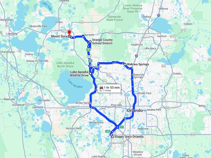 Perfect Weekend Itinerary Florida 10 Map