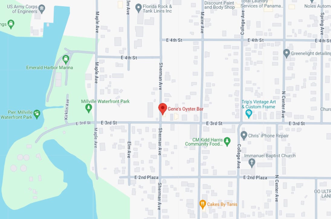 screenshot of genes oyster bar from google maps