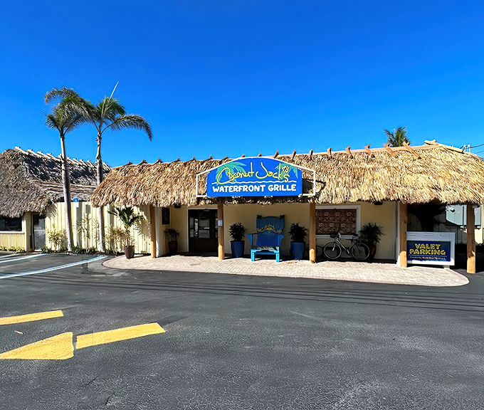 Thatched roofs and tropical vibes welcome you to this waterfront haven where Florida's casual elegance meets serious seafood credentials.