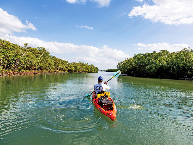 Gliding through emerald waters, this kayaker discovers what the ancient Calusa knew &ndash; paradise isn't a destination, it's a waterway waiting to be explored.