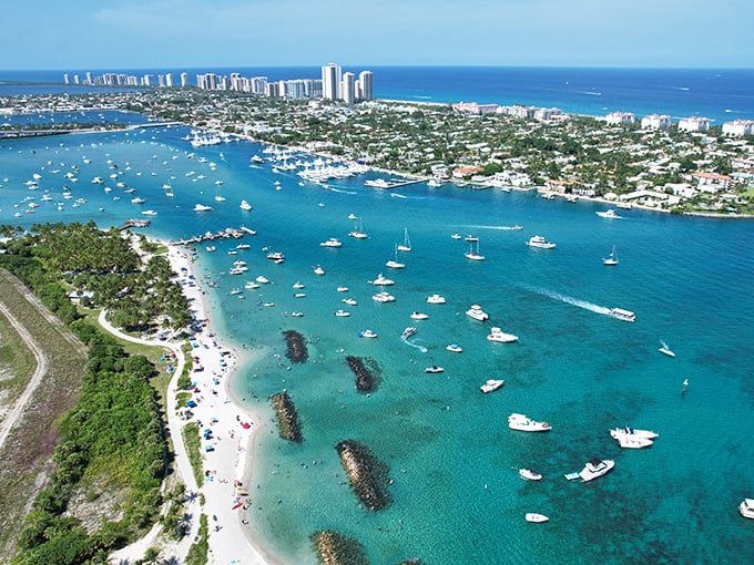 Peanut Island's kayak trail winds through crystal waters so clear you'll wonder if you're floating on air rather than paddling through paradise.