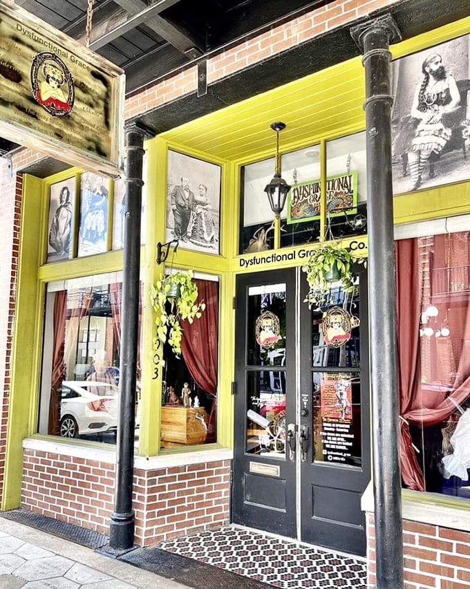 That bright yellow facade isn't just cheerful, it's a warning: abandon all normalcy, ye who enter here.