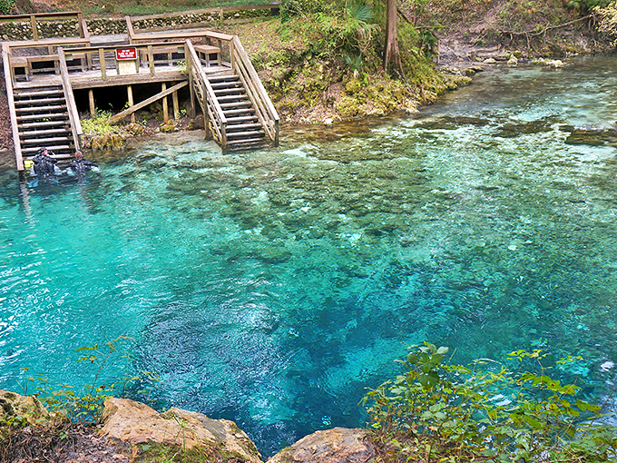 Nature's own infinity pool where the water is so clear, you'll wonder if someone forgot to add the "water" part.