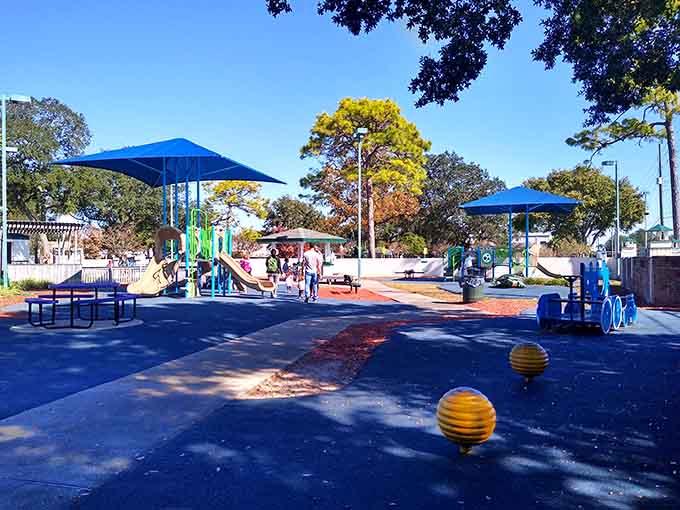 Where blue skies meet blue shade structures and kids meet their new favorite weekend destination in the Florida Panhandle.