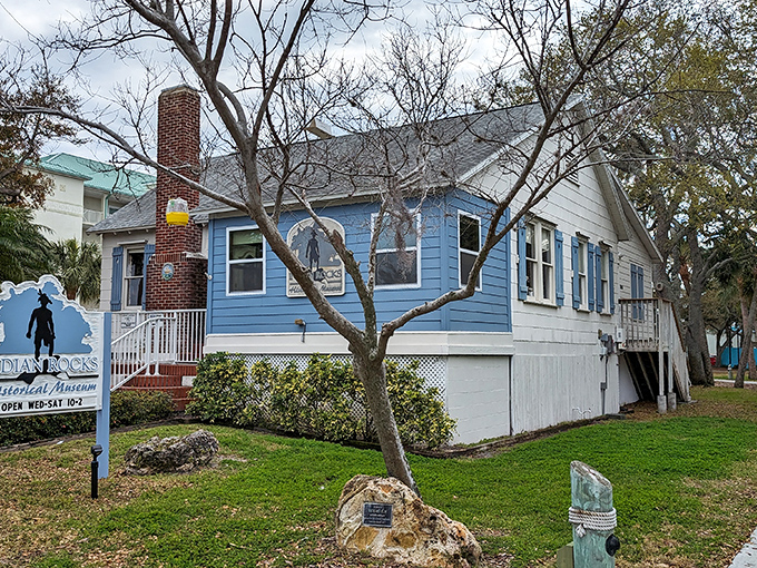 The charming blue cottage housing the Indian Rocks Historical Museum stands as a survivor, having escaped demolition and moved twice before finding its forever home.