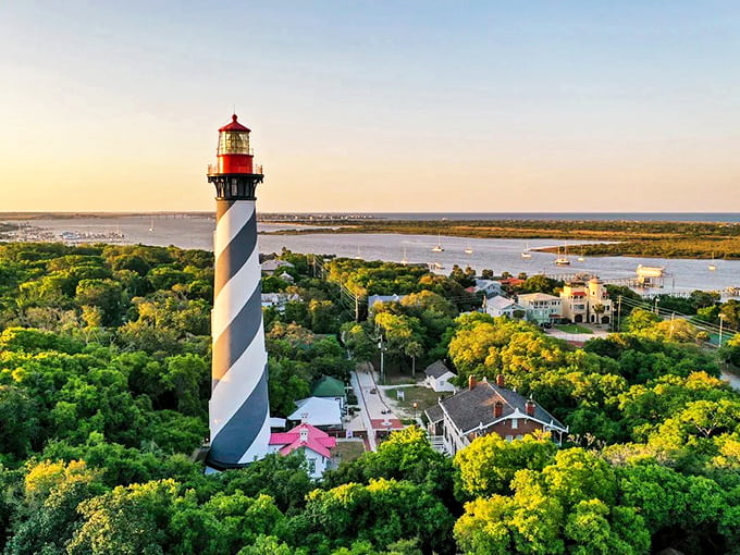 That candy-cane spiral isn't just Instagram gold, it's been guiding sailors home since before your great-grandparents were born, and it's still showing off.