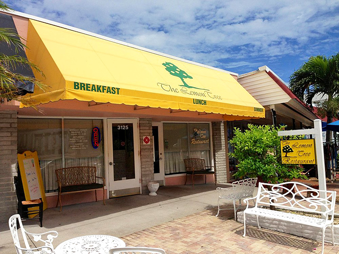 The cheerful yellow awning of The Lemon Tree beckons like a ray of Florida sunshine, promising comfort food and local charm in equal measure.