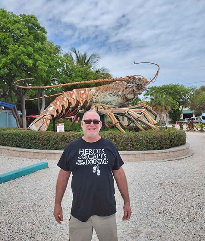 Another happy traveler joins the countless visitors who've made Betsy part of their Keys adventure, because some photo ops are simply mandatory.