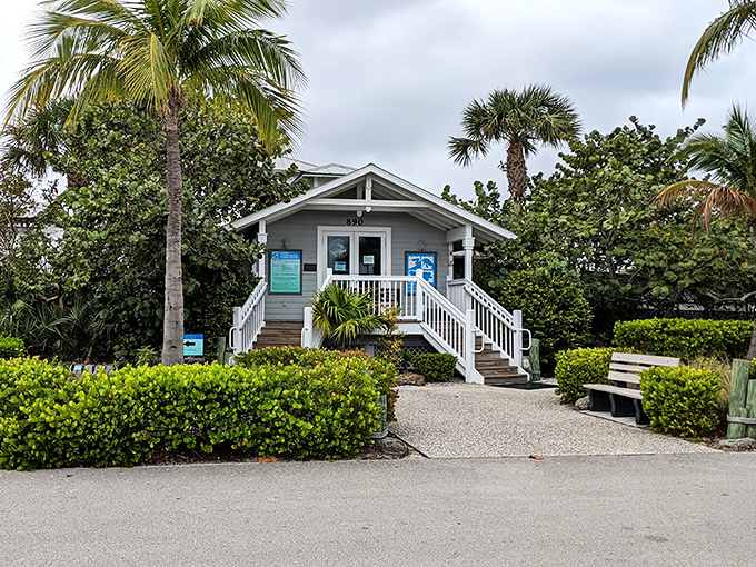 The welcoming entrance to the Florida Oceanographic Coastal Center promises adventures that blend education with unforgettable marine encounters.