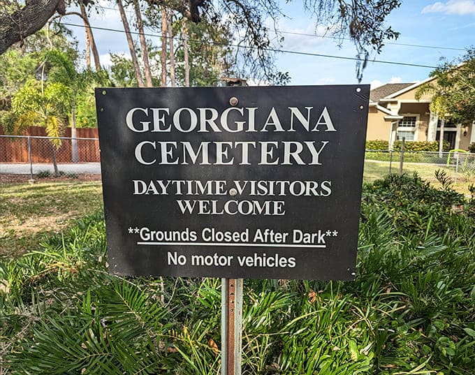 Clear signage sets expectations while welcoming respectful visitors, because even peaceful places need a few basic rules to stay that way.