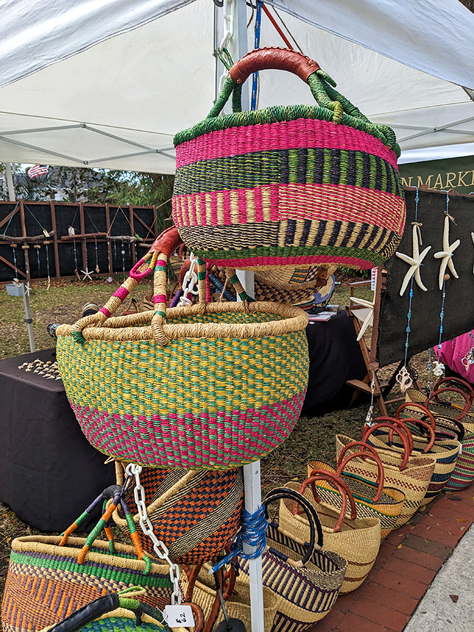 These aren't just baskets &ndash; they're portable works of art, woven with techniques passed down through generations of skilled hands.