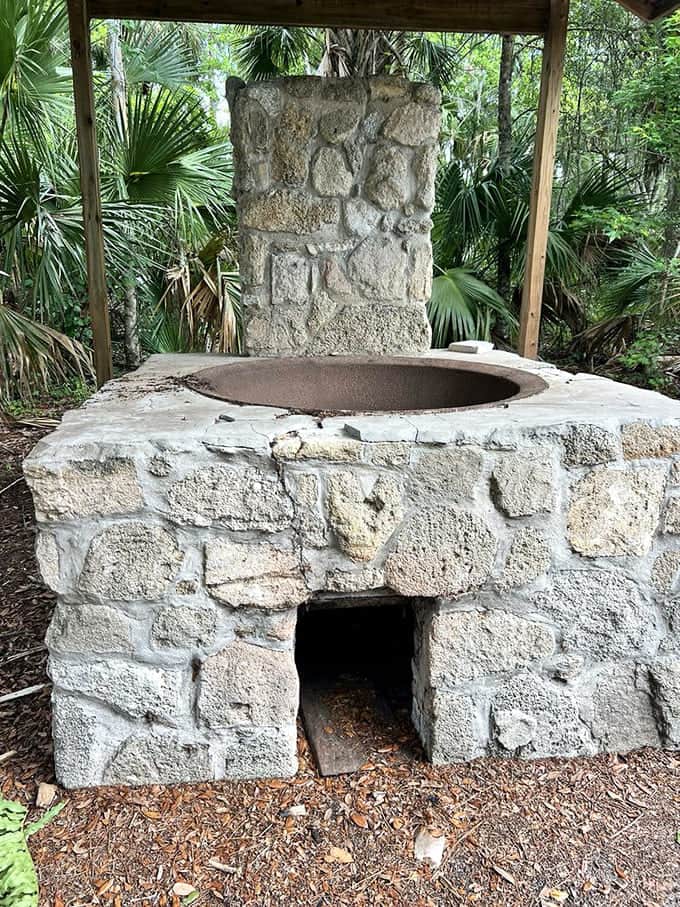 Original boiling equipment remains in place, giving visitors tangible connection to the backbreaking work of 19th-century sugar production.