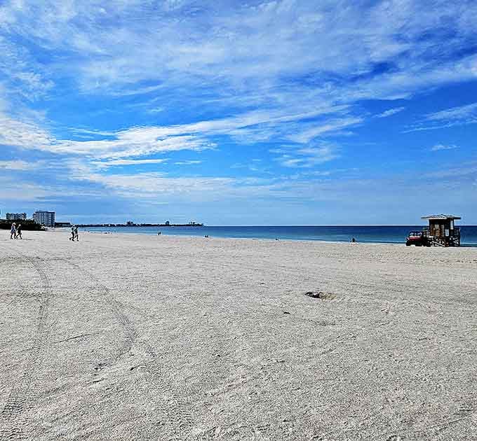 Siesta Beach stretches out like nature's welcome mat &ndash; an expanse of pristine sand meeting gentle Gulf waters in perfect harmony.