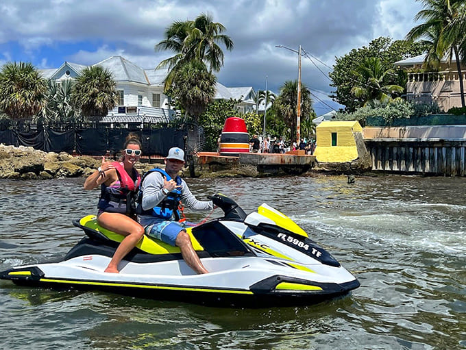 Jet skiing past the Southernmost Point is like photobombing America's most famous landmark, but with more horsepower and saltwater spray.