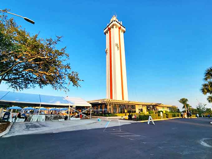Tower Entrance View: The entrance beckons visitors with the promise of panoramic views and a vertical journey through time in this beloved Central Florida landmark.