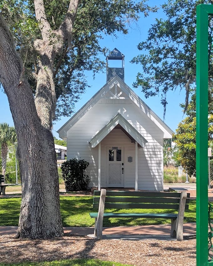 This sweet chapel has witnessed countless prayers and now hosts weddings, because nothing says romance like vintage Florida charm.