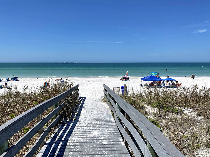 This isn't just a boardwalk &ndash; it's a portal to your happiest self, where responsibilities fade with each step toward the waves.