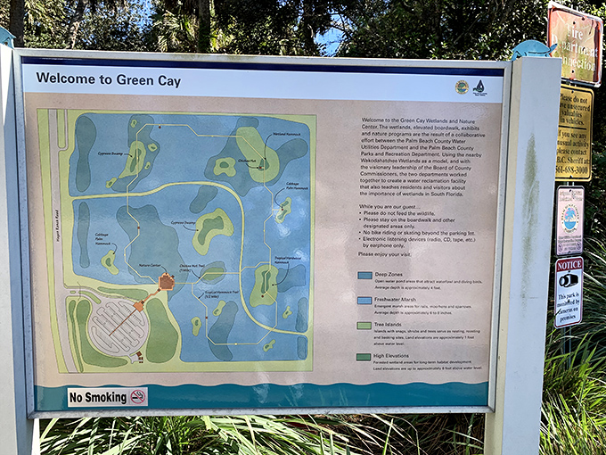 The treasure map to wilderness wonders. This detailed guide ensures you won't miss any of Green Cay's natural highlights during your expedition.