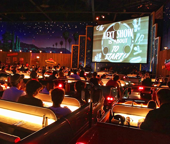 Under the glow of the big screen, diners experience the magic of movies and munchies &ndash; a combination as timeless as stars in the sky.