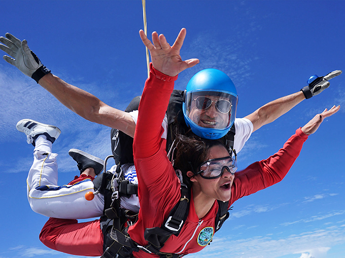Pure joy captured mid-freefall, when your face does things that physics demands and your smile somehow gets even wider.
