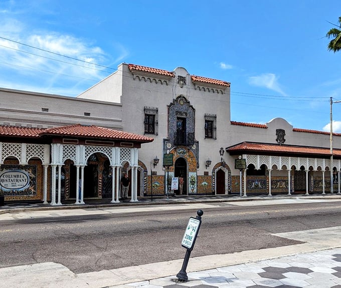 Columbia Restaurant's stunning Spanish-inspired architecture has graced Ybor City since 1905, a living piece of Tampa's cultural heritage.