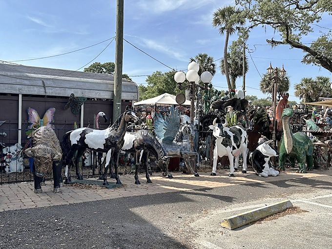The animal parade stands ready for inspection &ndash; these life-sized creatures would make any yard the talk of the neighborhood.
