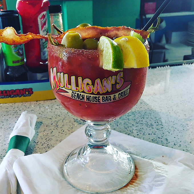 This Bloody Mary is practically a salad in a glass – one that happens to contain vodka and makes brunch officially count as adulting.