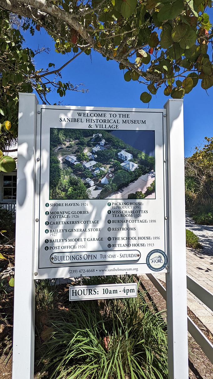 This helpful guide maps out your journey through time, ensuring you don't miss any of the seven historic buildings in this living museum.