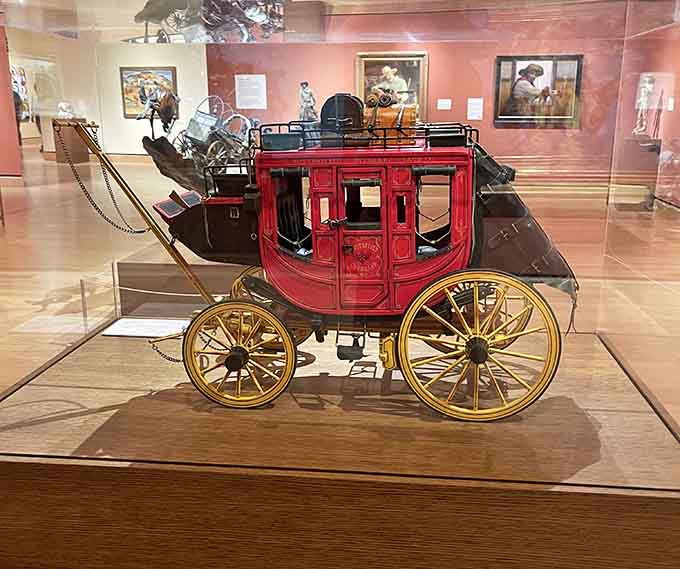 This authentic stagecoach reminds us that Western travel was considerably less comfortable than your average Florida road trip.